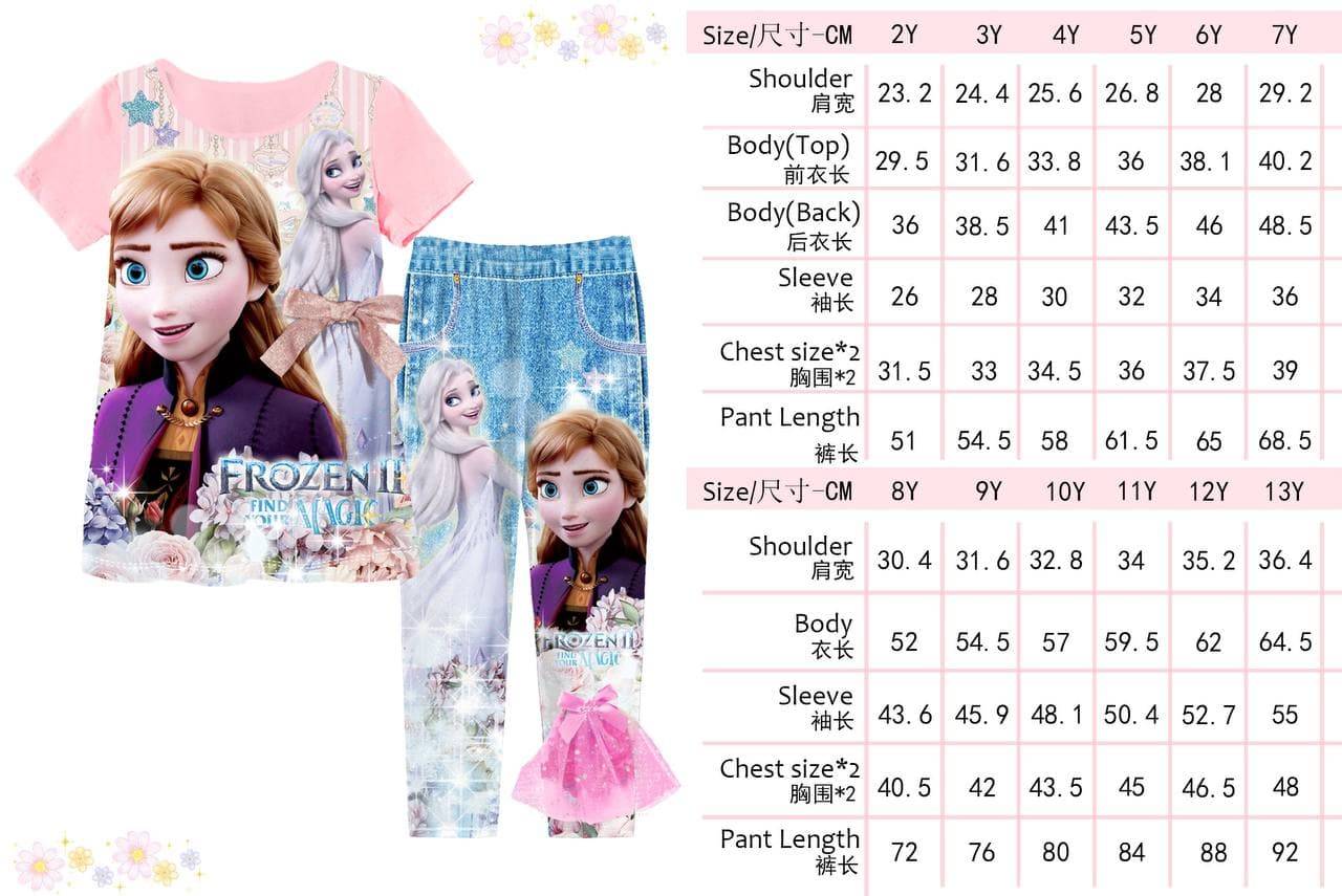 J118 LS J&Y PJS - SZ 2-7Y 8-13Y FROZEN